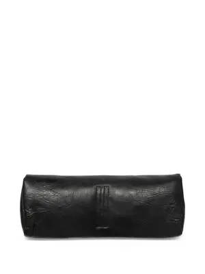 Rick Owens Logo-debossed Padded Leather Clutch - Black