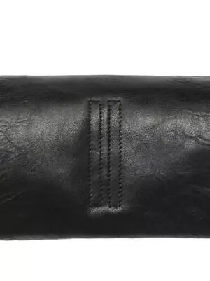 Rick Owens Logo-debossed Padded Leather Clutch - Black