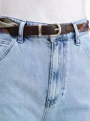 VICOLO Belted Wide-leg Jeans