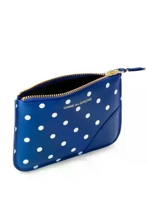 Comme Des Garçons Polka-dot-print Wallet - Blue
