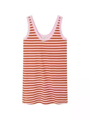 American Vintage Striped Sleeveless Mini Dress - Red