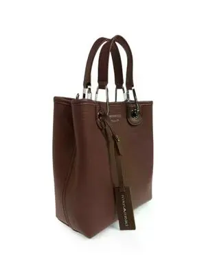Emporio Armani Logo Print Tote Bag - Brown