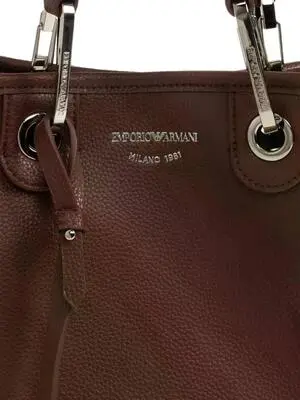 Emporio Armani Logo Print Tote Bag - Brown