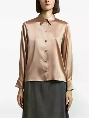 Peserico Satin-finish Shirt - Neutrals
