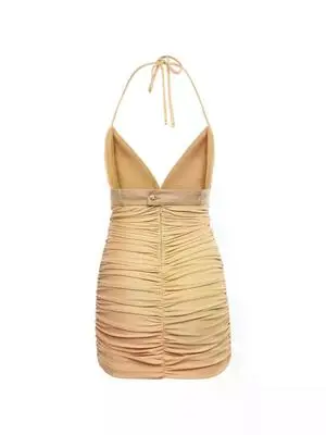 MEDEEA Ruched Mini Dress - Neutrals