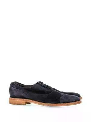 TOD'S Lace-up Suede Oxford Shoes - Blue