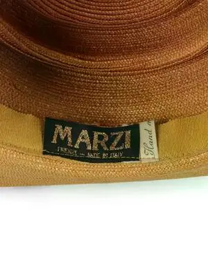 MARZI Wide Brim Sun Hat With Bow Detail