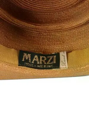 MARZI Wide Brim Sun Hat With Bow Detail