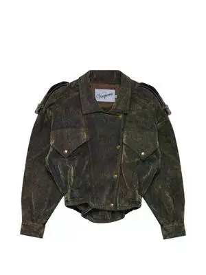 Vaquera Buttoned Denim Jacket - Brown