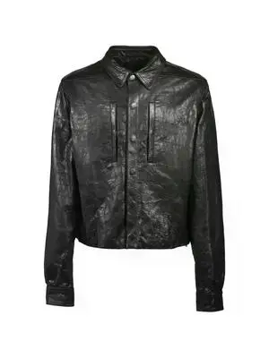 Rick Owens Crinkled-effect Leather Jacket