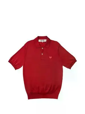 Play Comme Des Garcon Logo-patch Polo Shirt
