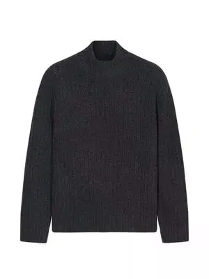 Closed Ribbed-knit Sweater - Black