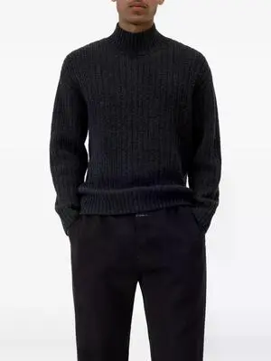 Closed Ribbed-knit Sweater