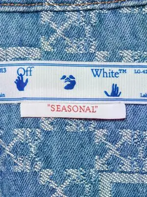 Off-White Monogram Jacquard Twist-front Mini Dress