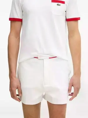 Lacoste Logo-patch Shorts - White