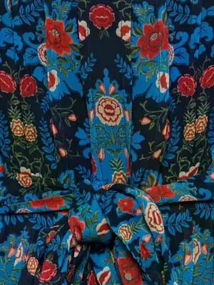 Farm Rio Arabesque Floral-print Mini Dress