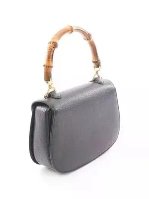 Gucci Bamboo Leather Handbag - Black