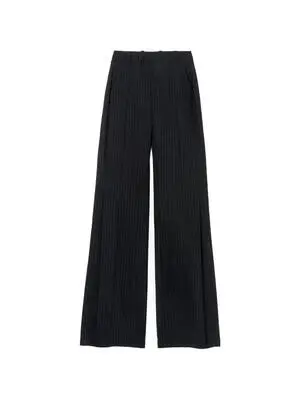 Séfr Jess Pinstripe-pattern Trousers - Black