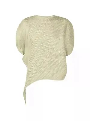 Issey Miyake Pleated Asymmetric Blouse