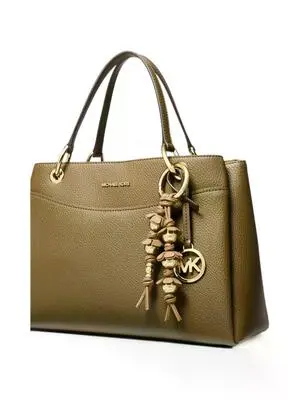 Michael Kors Floral Beaded Bag Charm - Neutrals