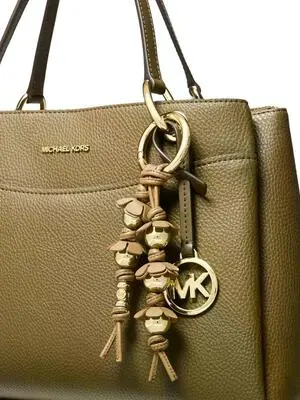 Michael Kors Floral Beaded Bag Charm - Neutrals