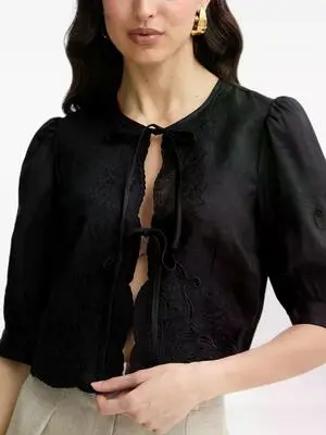 TWINSET Broderie-anglaise Linen Shirt