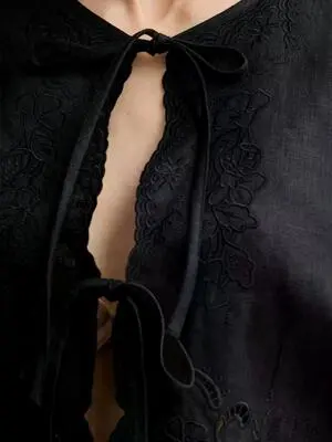 TWINSET Broderie-anglaise Linen Shirt