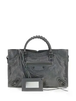 Balenciaga Le City Leather Leather Tote Bag - Grey