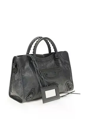 Balenciaga Le City Leather Tote Bag - Grey