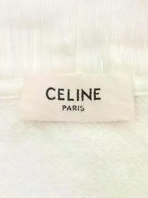 Celine Cotton Logo Print Hoodie