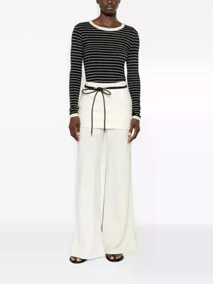 Enza Costa Twill Apron-style Trousers - Neutrals