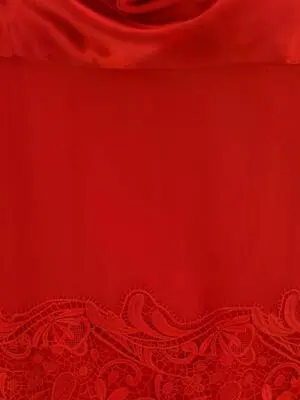 FERRAGAMO Draped Lace-embroidered Mini Party Dress
