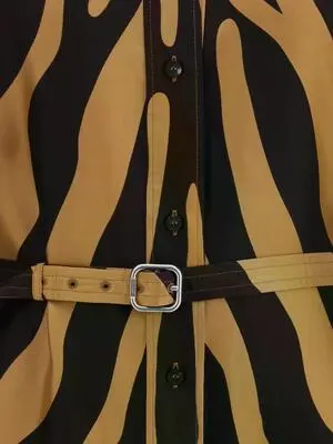FERRAGAMO Animal-print Belted Shirt Dress