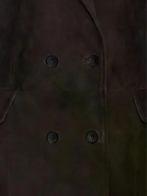 ROTATE BY BIRGER CHRISTENSEN Double-breasted Suede Coat