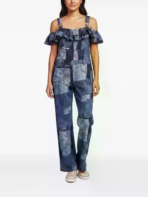 Moschino Couture Ruffle Jumpsuit - Blue