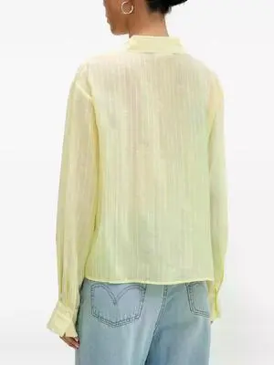 VICOLO Stripe Pattern Twist Detail Shirt