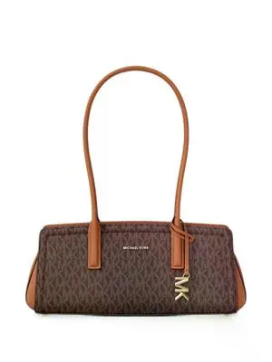 Michael Kors Small Laila Monogram-print Shoulder Bag - Brown