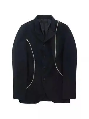 Comme Des Garçons Twill Garment-treated Zip-detail Blazer