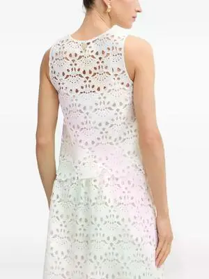 TWINSET Broderie Anglaise Sleeveless Top