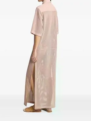 Michael Kors Perforated-leather Maxi Dress