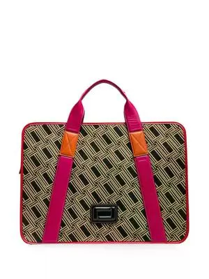 LANCEL Mistral Monogram-jacquard Leather-trim Weekend Bag - Neutrals