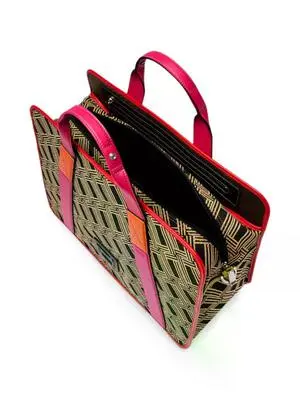 LANCEL Mistral Monogram-jacquard Leather-trim Weekend Bag