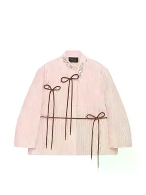 Simone Rocha Quilted Crystal-embellished Jacket - Pink