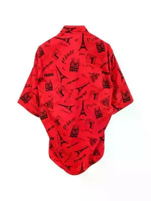 Balenciaga Tourist Print Short-sleeve Shirt