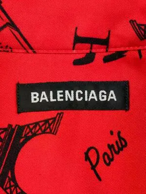 Balenciaga Tourist Print Short-sleeve Shirt