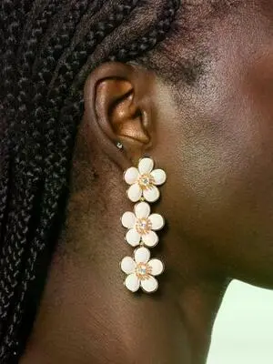 SELF-PORTRAIT Enamel-flower Tiered Earrings