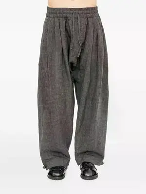 JAN JAN VAN ESSCHE Triple-pleated Loose-fit Trousers
