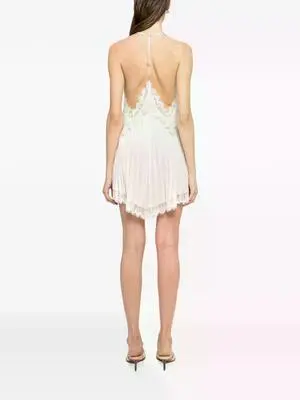 NISSA Backless Pleated Mini Dress
