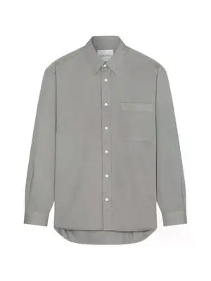 Closed Chest-pocket Button-down Shirt - Grey