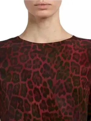Stella McCartney Leopard-print Ruffled Mini Dress - Red